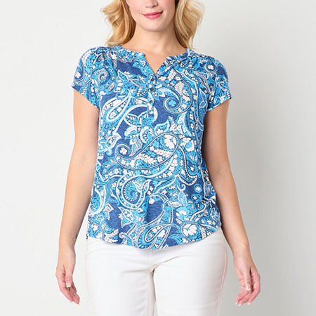 Click here for Liz Claiborne Womens Split Crew Neck Short Sleeve... prices