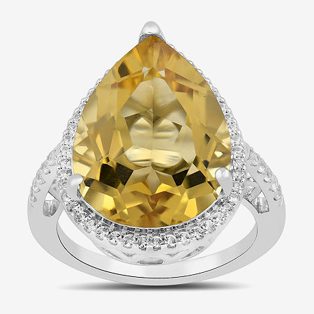 Click here for Womens Gemstone Sterling Silver Pear Cocktail Ring... prices
