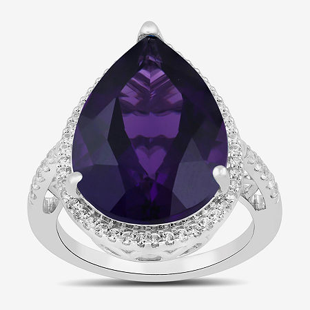Click here for Womens Gemstone Sterling Silver Pear Cocktail Ring... prices