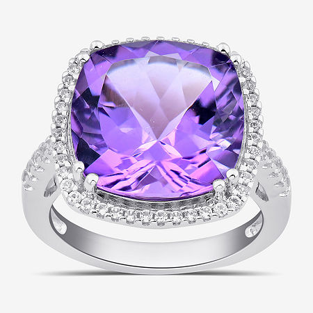 Click here for Womens Gemstone Sterling Silver Cushion Cocktail R... prices