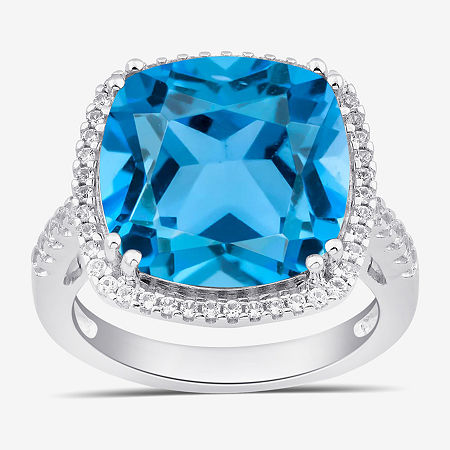 Click here for Womens Gemstone Sterling Silver Cushion Cocktail R... prices