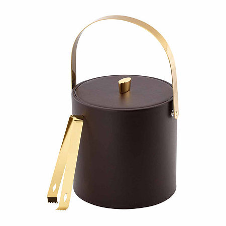 Kraftware Oxford 3-pc. Ice Bucket + Tong Set  One Size  Brown