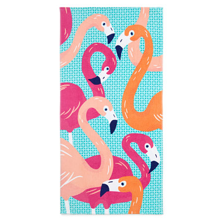 Click here for Outdoor Oasis Flamingo Beach Towel  One Size  Gree... prices
