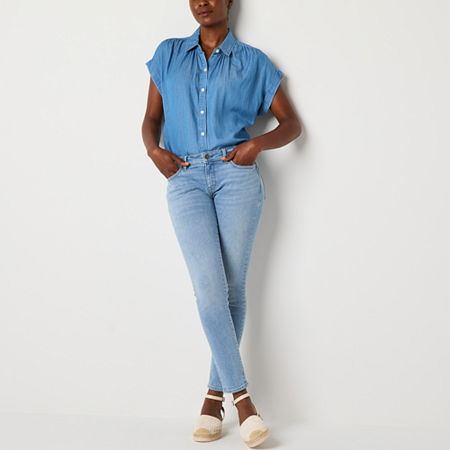 Click here for a.n.a Womens Mid Rise Skinny Fit Jean  20  Blue prices