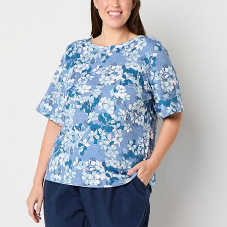 Click here for Liz Claiborne Womens Boat Neck Short Sleeve Plus B... prices