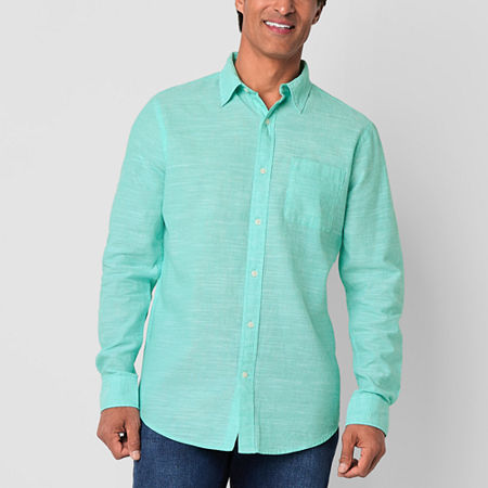 Click here for St. Johns Bay Linen Blend Mens Long Sleeve Classic... prices
