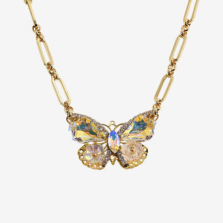 Click here for Bijoux Bar Gold Tone Womens Butterfly 18 Inch Pend... prices