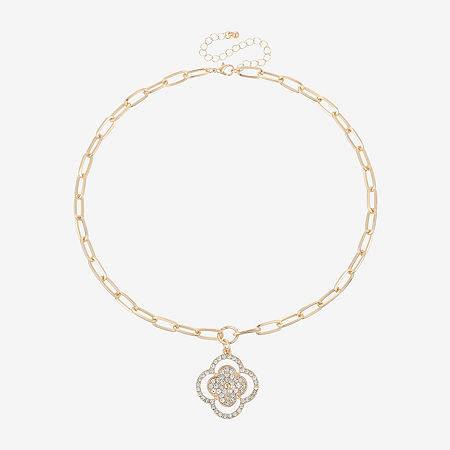 Click here for Bold Elements Womens Glass Clover 18 Inch Pendant... prices