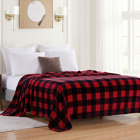 Click here for Sweet Home Collection Plaid Blanket  One Size  Red prices