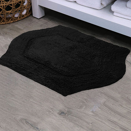 Home Weavers Waterford Bath Rug  17 x 24 - Black