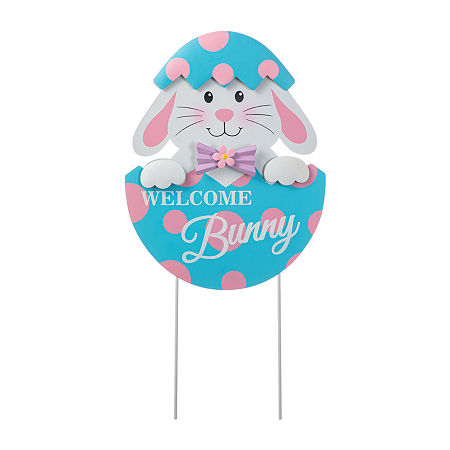 Click here for Glitzhome Metal Bunny Egg Easter Yard Art  One Siz... prices