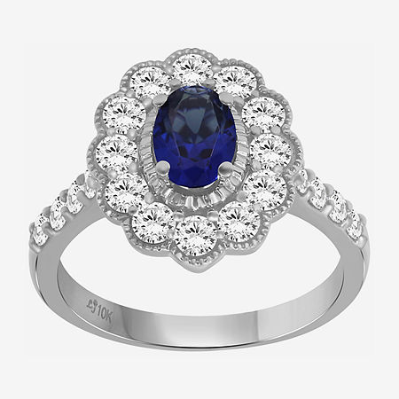 Click here for Womens Oval-cut Gemstone & 1 CT. T.W. Lab-Grown Di... prices