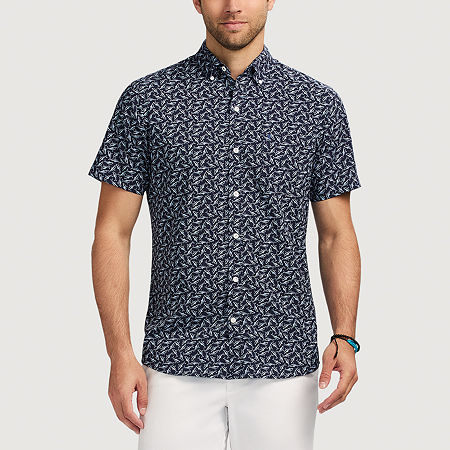 Click here for IZOD Breeze Mens Short Sleeve Athletic Fit Button-... prices