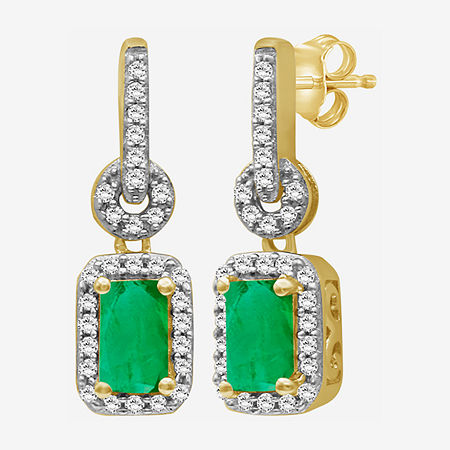 Click here for Womens Emerald-cut Gemstone & 1/7 CT. T.W. Natural... prices