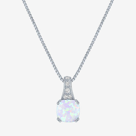 Click here for Gemstone Sterling Silver Cushion Pendant Necklace... prices
