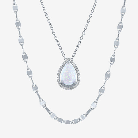 Click here for 2-pc.Birthstone Necklace Set in Sterling Silver  O... prices