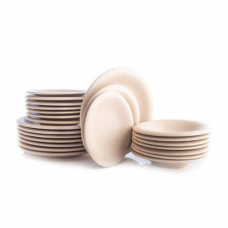 Stone Lain Porto Aro 24 Pc. Dinnerware Set  Service for 8 - Cream Matte