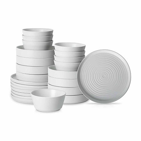 Stone Lain Elica 24 Pc. Dinnerware Set  Service for 8 - White
