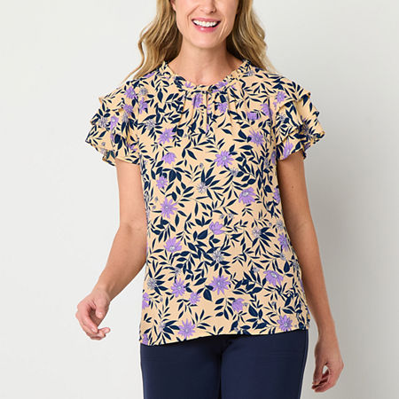 Click here for Liz Claiborne Womens Crew Neck Short Sleeve Blouse... prices