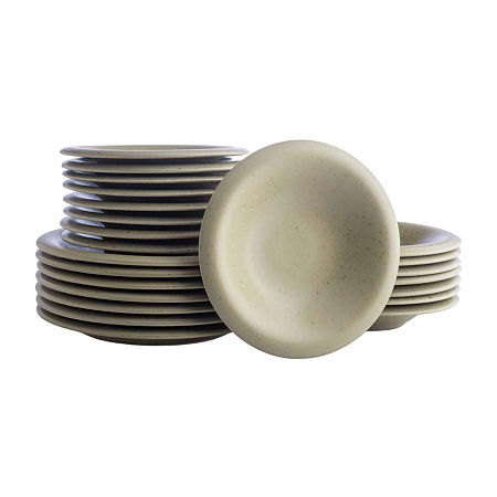 Stone Lain Porto Aro 24 Pc. Dinnerware Set  Service for 8 - Green Matte