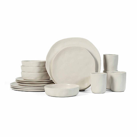 Stone by Mercer Project Hekonda 32 Pc. Dinnerware Set  Service for 8 - Beige