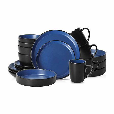 Stone Lain Albie 20 Pc. Dinnerware Set  Service for 4 - Blue and Black