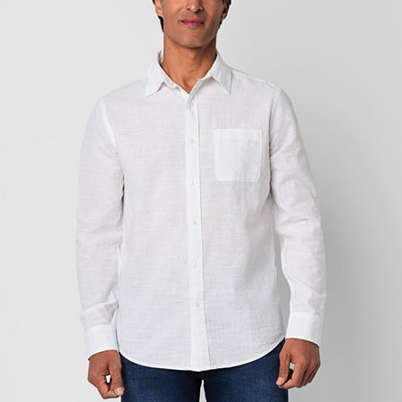 Click here for St. Johns Bay Linen Blend Mens Long Sleeve Classic... prices