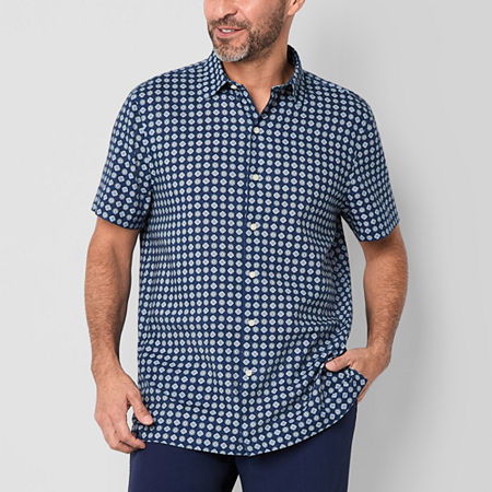 Click here for Stafford Linen Blend Mens Short Sleeve Regular Fit... prices