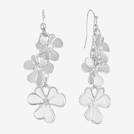 Click here for Liz Claiborne Womens Glass Flower Drop Earrings  O... prices