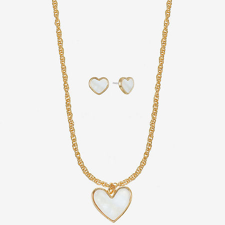 Click here for Liz Claiborne Womens Shell Heart 2-pc. Jewelry Set... prices