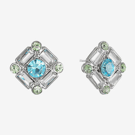 Click here for Monet Jewelry Blue Glass 16.5mm Stud Earrings  One... prices
