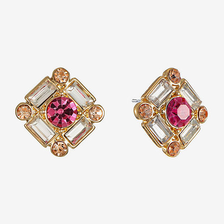 Click here for Monet Jewelry Pink Glass 16.5mm Stud Earrings  One... prices