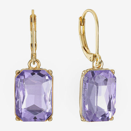 Click here for Monet Jewelry Womens Purple Glass Drop Earrings  O... prices