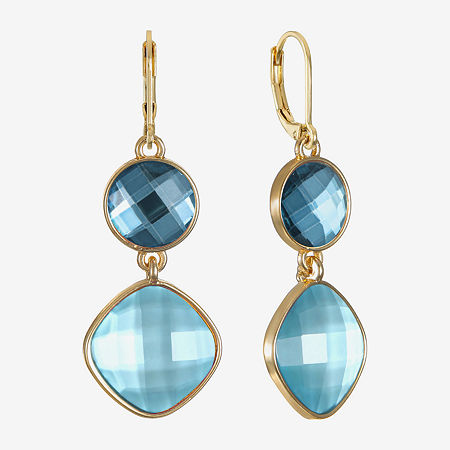 Click here for Monet Jewelry Womens Blue Glass Round Drop Earring... prices
