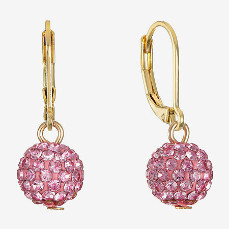 Click here for Monet Jewelry Womens Pink Glass Round Drop Earring... prices