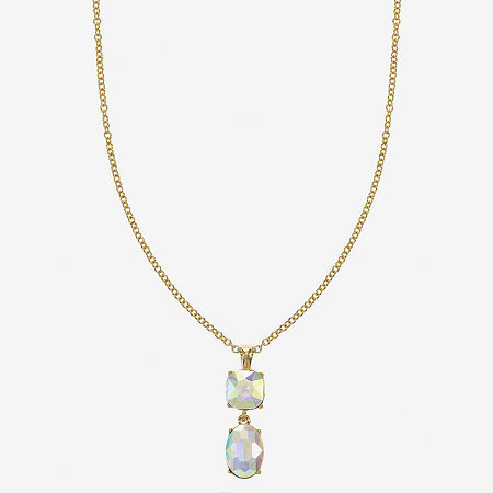 Click here for Monet Jewelry Womens Glass Cushion 17 Inch Pendant... prices