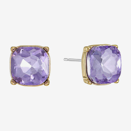 Click here for Monet Jewelry Purple Glass 10mm Cushion Stud Earri... prices