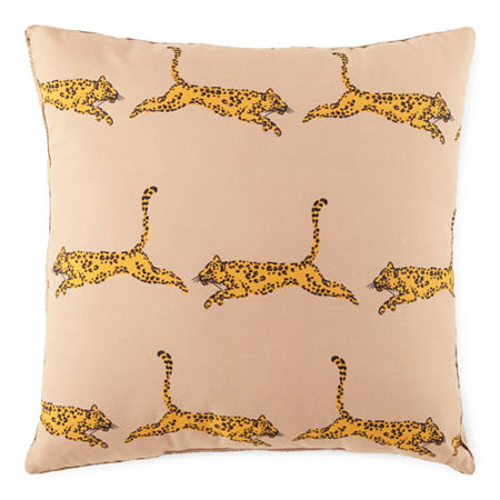 Click here for Distant Lands 18x18 Leopard Square Throw Pillow  O... prices