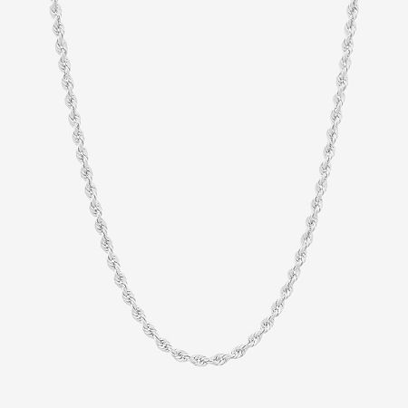Click here for 14K White Gold 18 - 30 Inch Semisolid Rope Chain N... prices