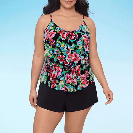 Click here for Trimshaper Ronnie Tankini Swimsuit Top Plus  20w... prices