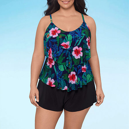 Click here for Trimshaper Ronnie Tankini Swimsuit Top Plus  20w... prices
