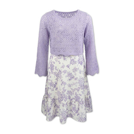 Click here for Speechless Big Kid Girls Floral Dress Set  7  Purp... prices
