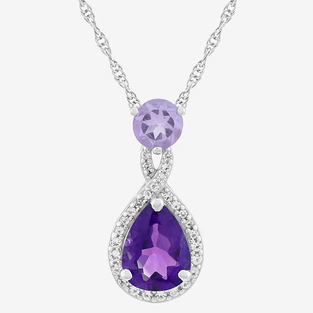 Click here for Womens Genuine Purple Amethyst Sterling Silver Pea... prices