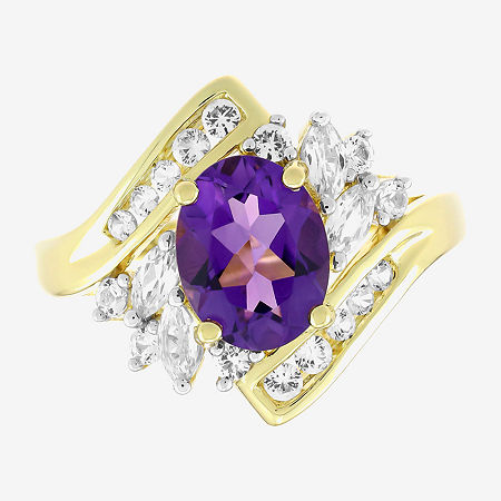 Click here for Womens Genuine Purple Amethyst 14K Gold Over Silve... prices