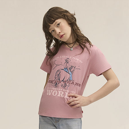 Click here for Levis Big Girls Rule the World T-Shirt - Med Purpl... prices