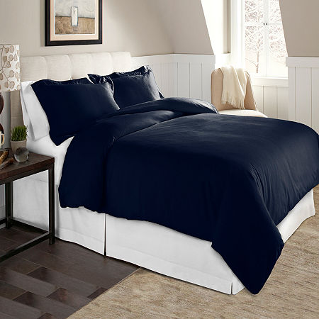 Click here for Pointehaven Printed Or Solid Cotton Duvet Cover Se... prices