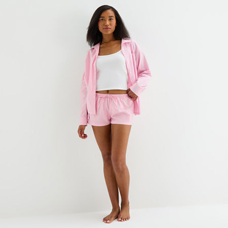 Click here for Arizona Womens Poplin Juniors Pajama Shorts  Large... prices