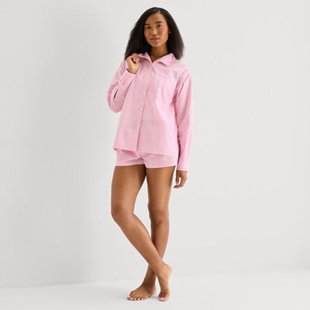 Click here for Arizona Womens Poplin Long Sleeve Juniors Pajama T... prices