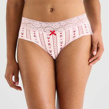 Click here for Arizona Body Cotton with Lace Hipster Panty  Small... prices