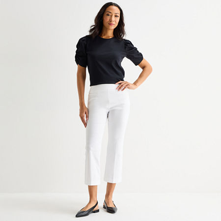 Click here for Liz Claiborne Womens Flare Capri Pant  8  White prices